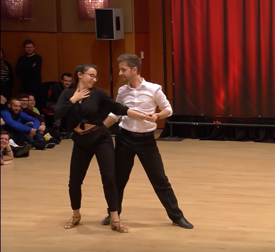 Swing dancers glide onto stage – steal the show with fantastic fancy ...