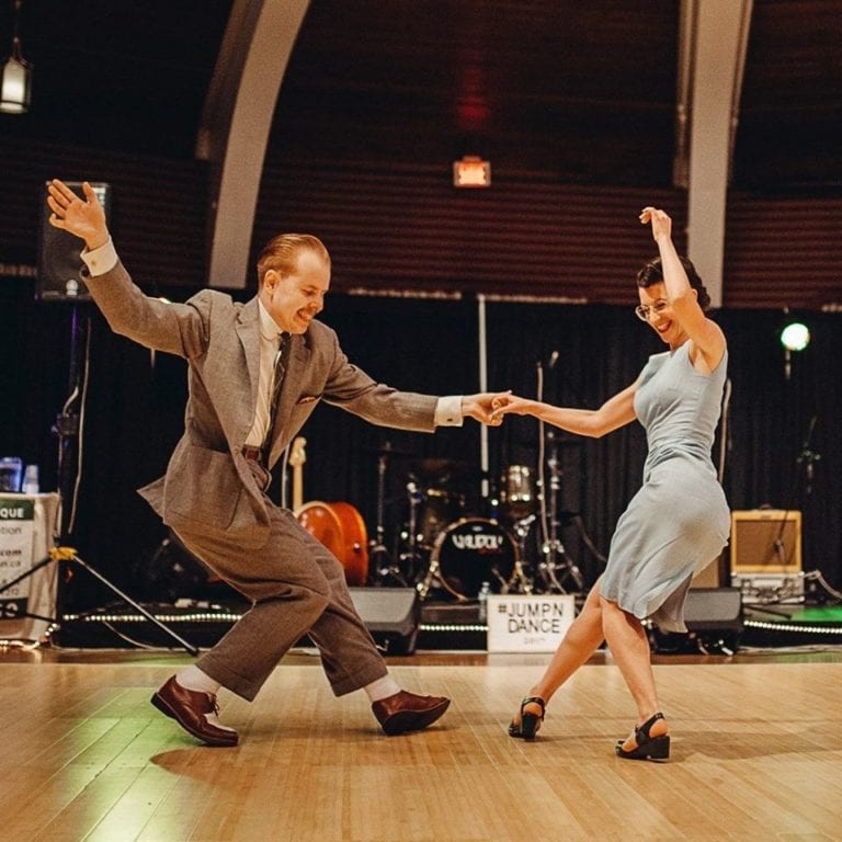 Swing dancers start with a smile – then have crowd roaring as they ...