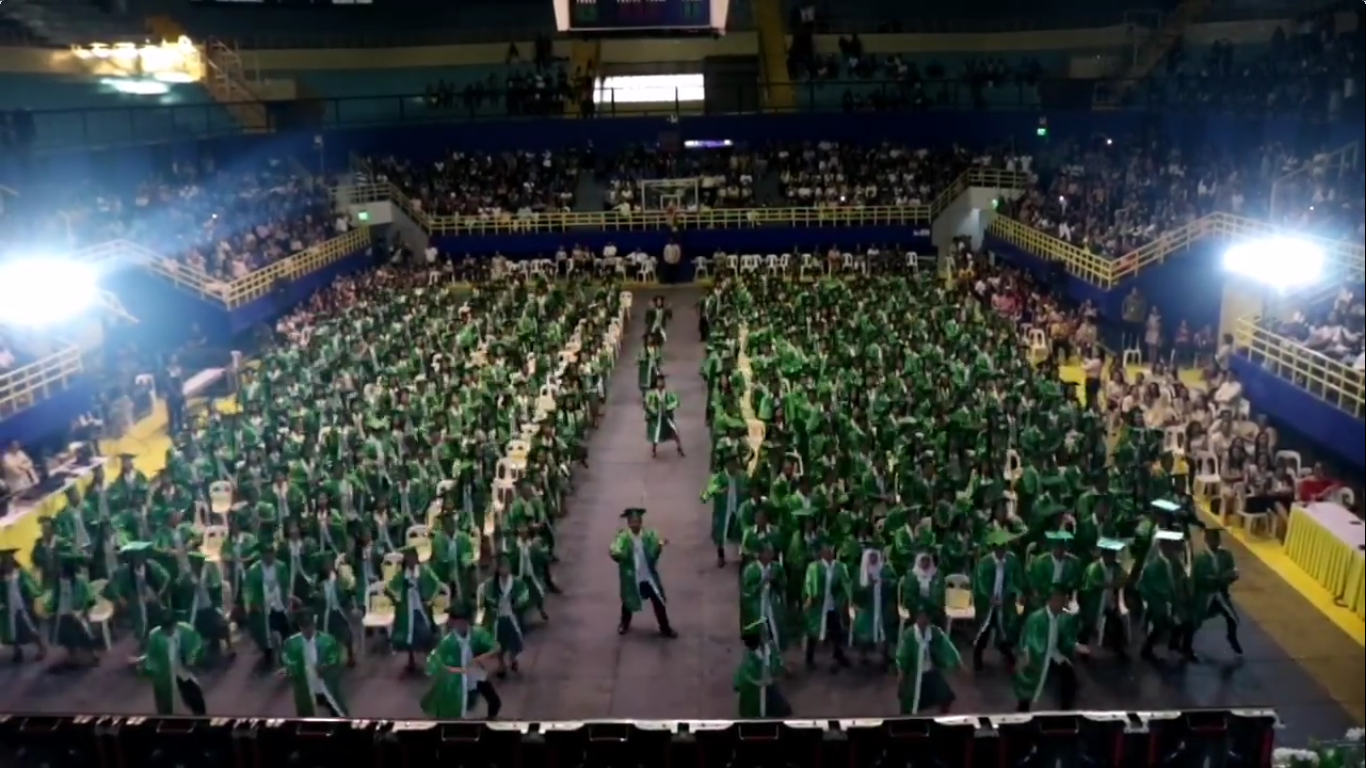 Hundreds of kids sit for graduation – then break into fantastic dance ...