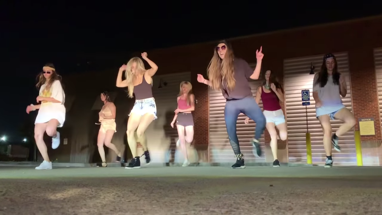 Nashville girls take on "The Git Up" dance challenge