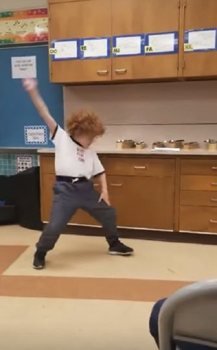 9-year-old nails Napoleon Dynamite routine leaving class in stitches