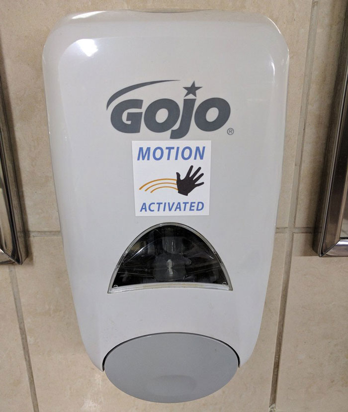 People are putting prank stickers on objects and standing back for the ...
