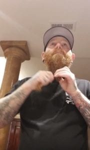 Watch how man hides his giant beard