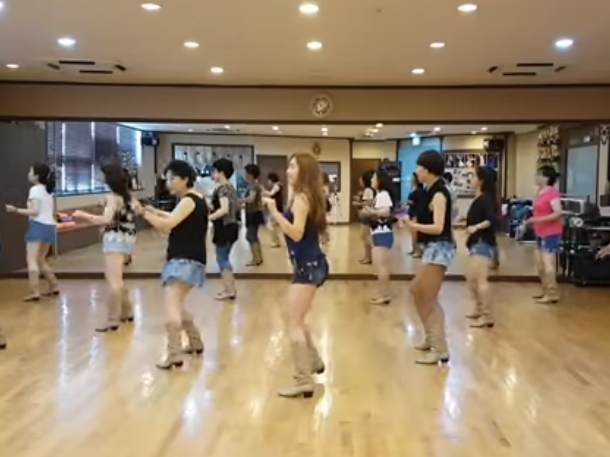 Line dancers break out slickest country moves to ‘Lonely Drum’