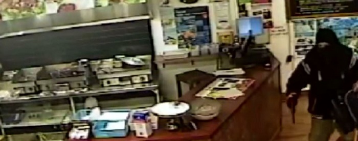 Armed robber walks out of shop annoyed when no one greets him