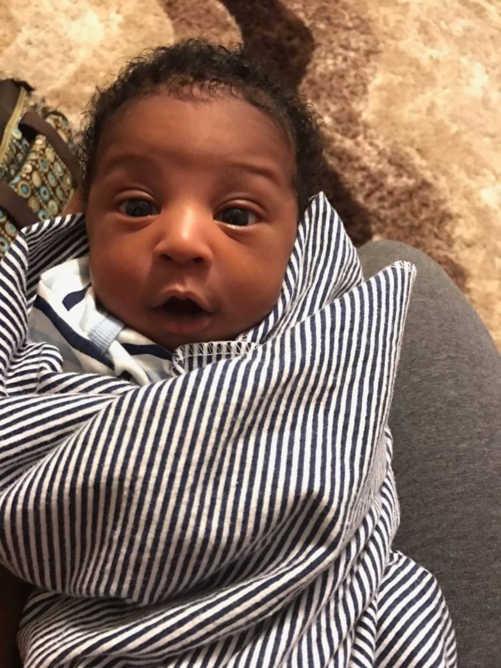 Dad who is afraid of needles comforts new baby boy while he gets first ...