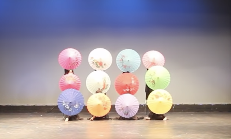 High school girls perform mesmerizing umbrella dance that will go down in school’s history