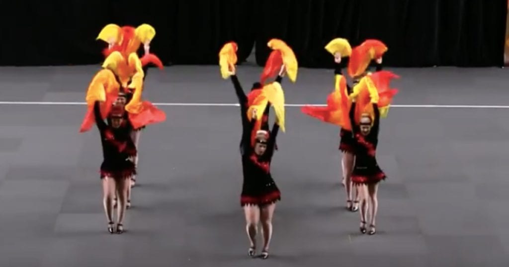 Drill dance team lights the stage on fire with an epic performance