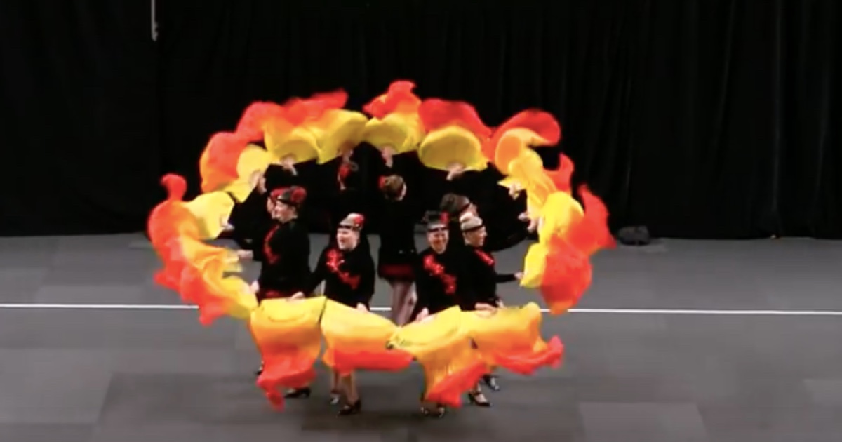 Drill dance team lights the stage on fire with an epic performance