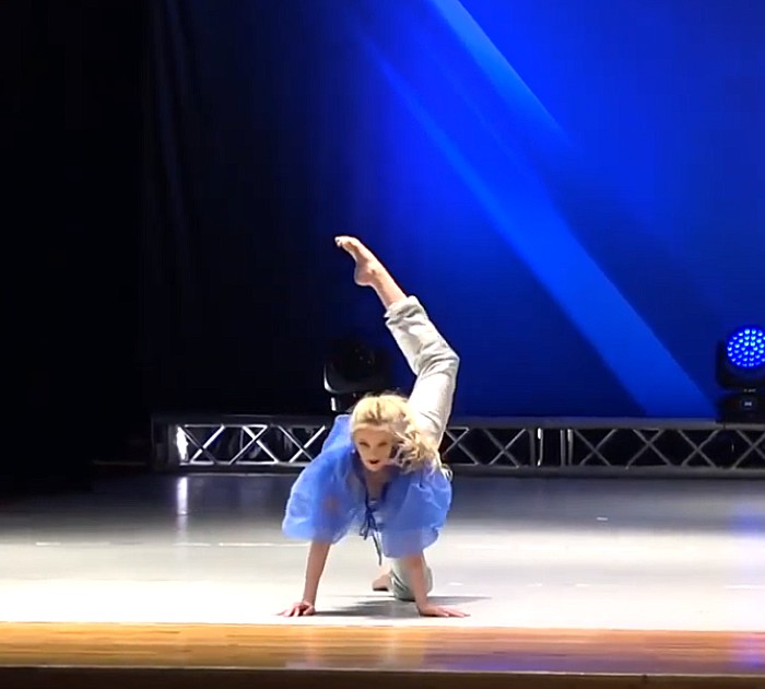 Striking tiny dancer takes over the stage with impressive acrobatic ...