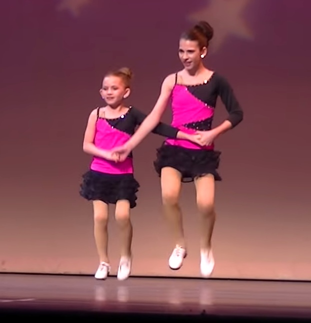 Young Girls Bring Smiles With Fun Clogging Duet