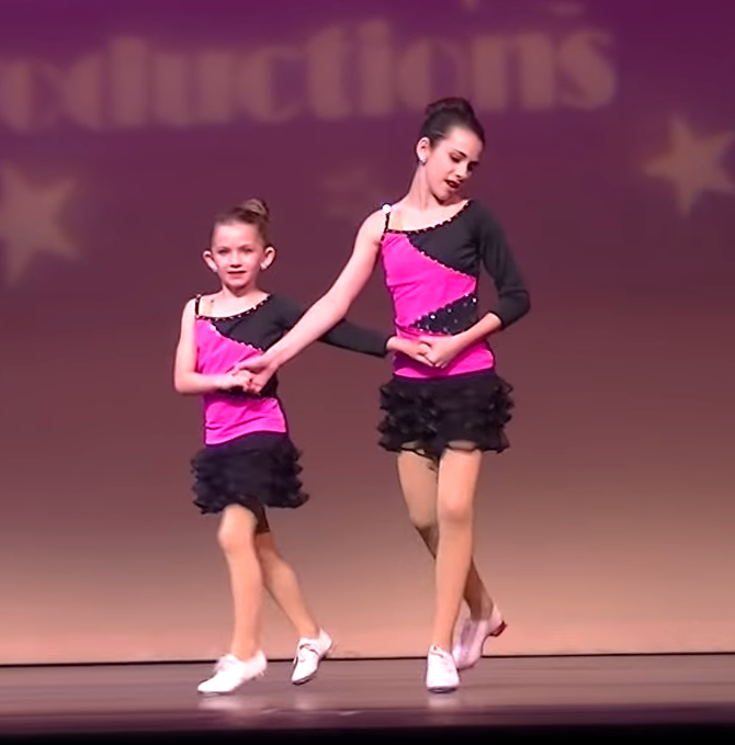 Young Girls Bring Smiles With Fun Clogging Duet