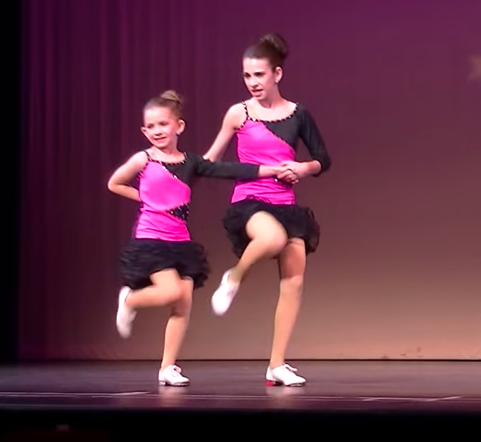 Young Girls Bring Smiles With Fun Clogging Duet