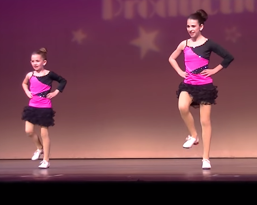 Young Girls Bring Smiles With Fun Clogging Duet