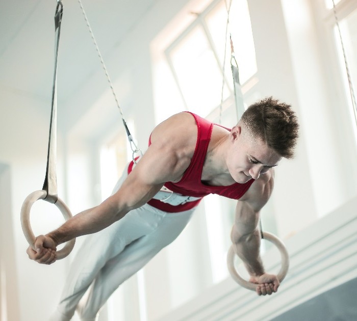 Gymnasts light up stage with brilliant rhythmic routines