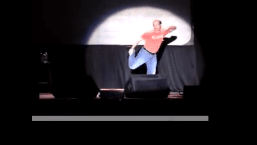 Comedian takes on the evolution of dance in hilarious routine