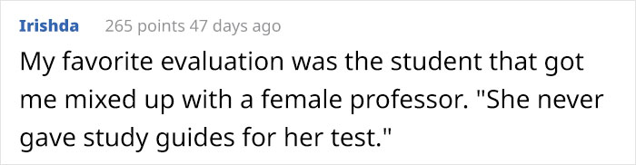 30 seriously brutal evaluations students made about their professors