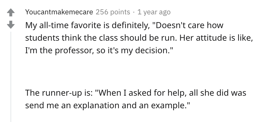 30 seriously brutal evaluations students made about their professors