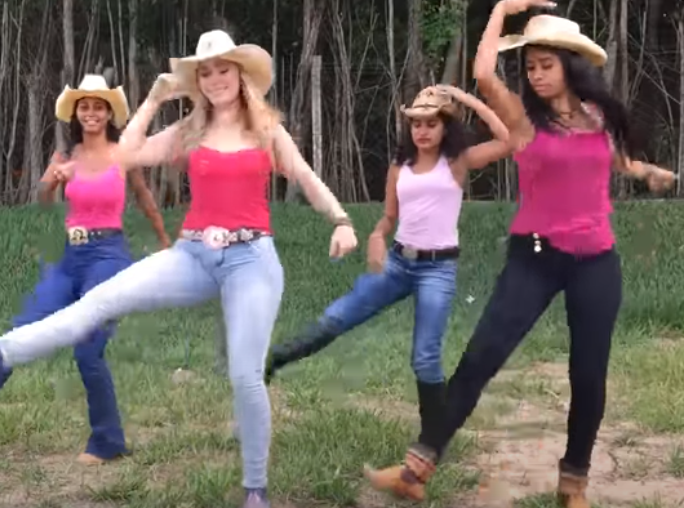 Five Cowgirls Raise The Bar With Fun Country Line Dance