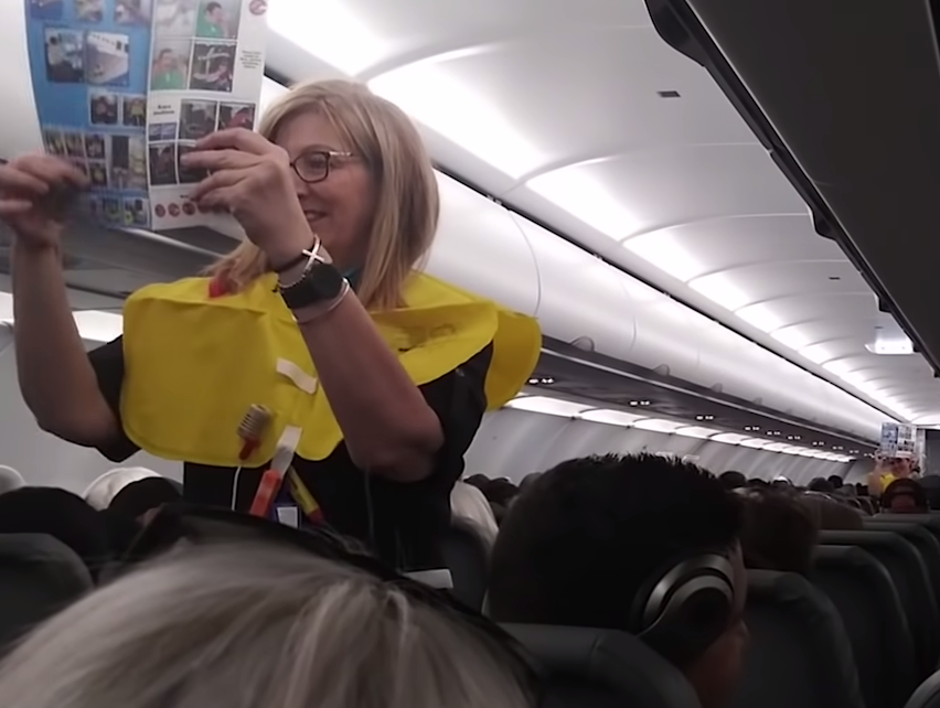 Flight Attendant Brings Laughter With Hilarious Speech
