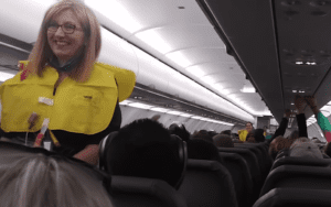 Flight Attendant Brings Laughter With Hilarious Speech