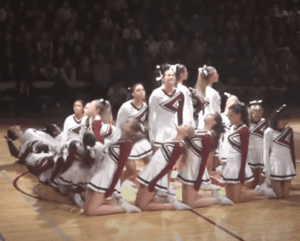 Cheerleaders Give School Mesmerizing Performance