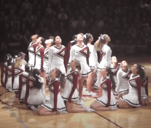 Cheerleaders Give School Mesmerizing Performance