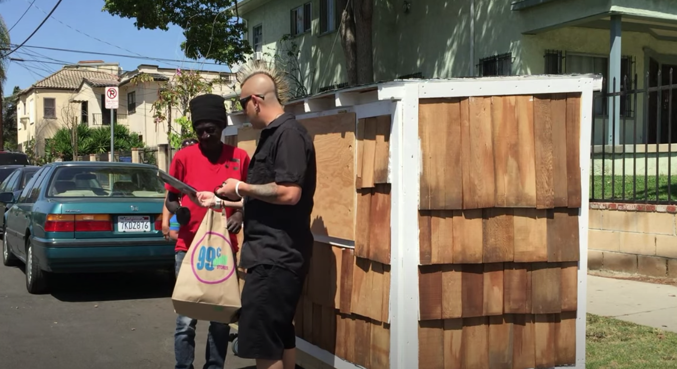 Man builds a tiny home for homeless woman sleeping outside his house