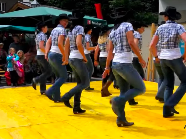 Women Line Dance to Alan Jackson’s “Chattahoochee”