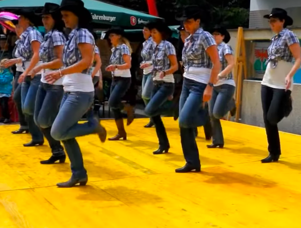 Women Line Dance to Alan Jackson’s “Chattahoochee”
