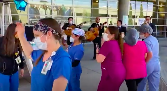 Watch nurses break out dancing after releasing long-term coronavirus ...