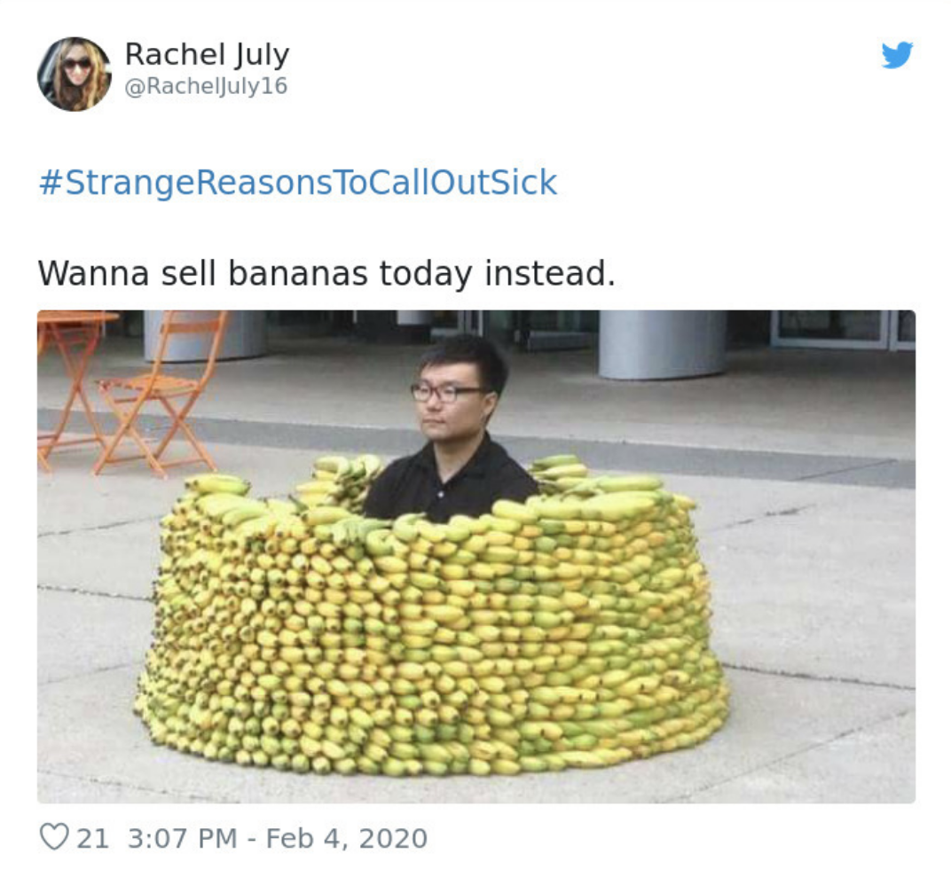 50 of the most hilarious excuses people have made up to call out sick ...