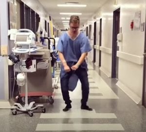 Man celebrates being discharged from hospital by breaking out in a ...