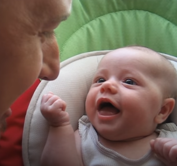 Baby And Daddy Melt Hearts With Conversation