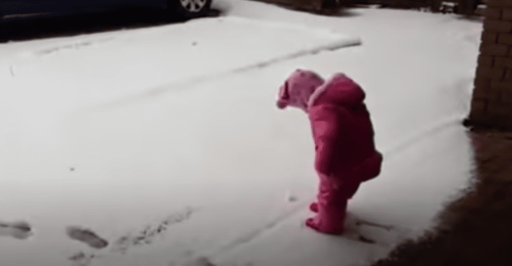Baby has most precious reaction to seeing snow for the first time