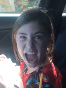 Young girl tells hilarious story of flirting with cute boy