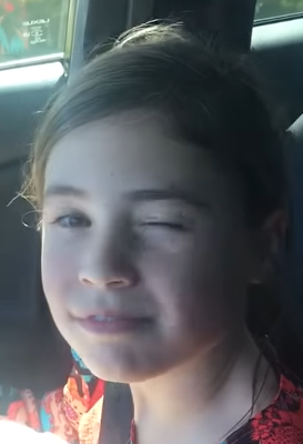 Young girl tells hilarious story of flirting with cute boy