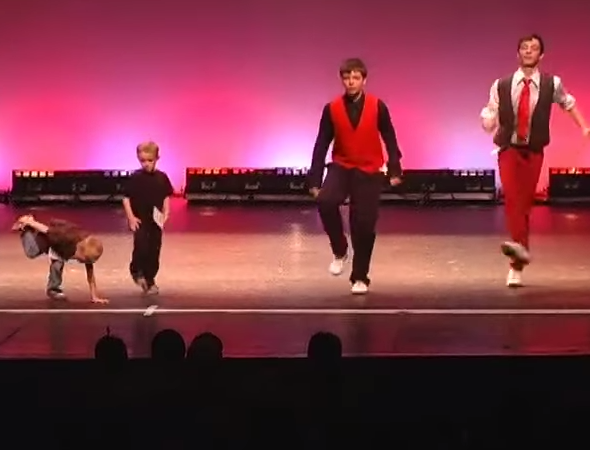 Little Boy Adds His Own Flair At Clogging Competition