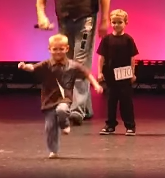Little Boy Adds His Own Flair At Clogging Competition