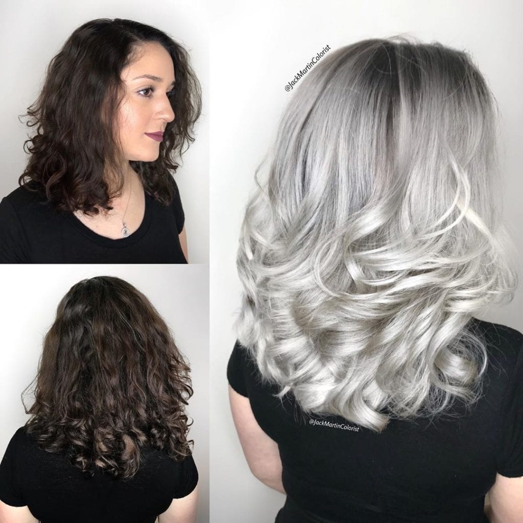 Stylist shows gorgeousness of grey hair instead of covering it up