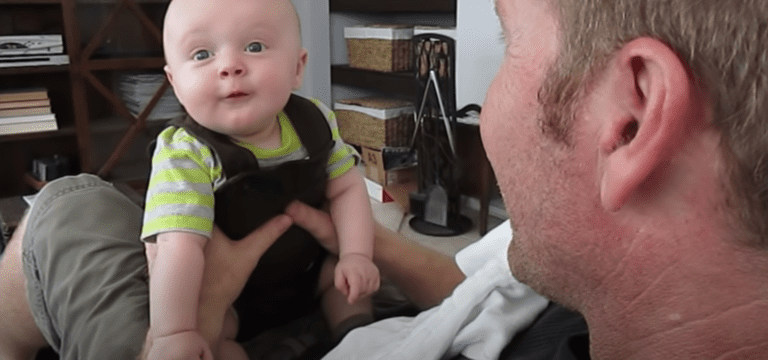 4-month-old baby tells dad of his epic adventures