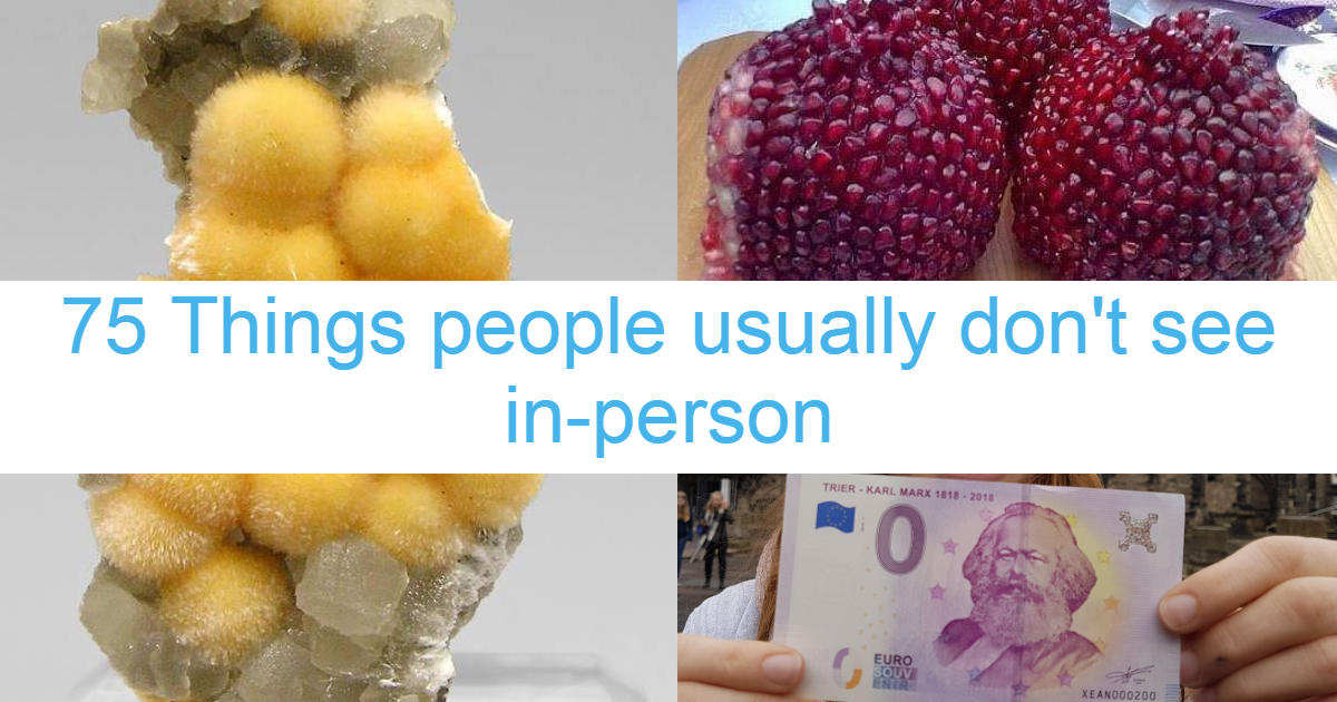 75 Things people usually don’t see in-person