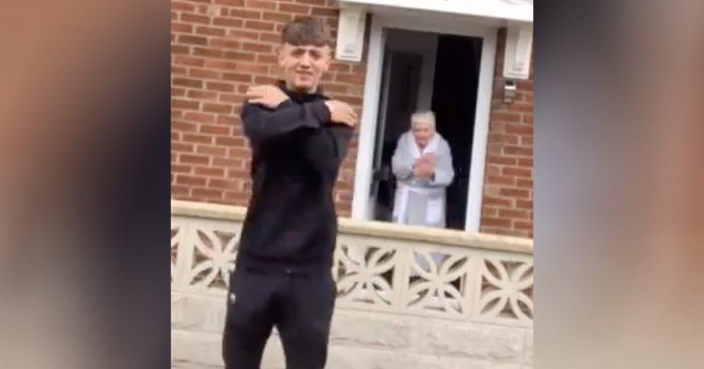 Grandson and grandma break out slick moves for dance challenge