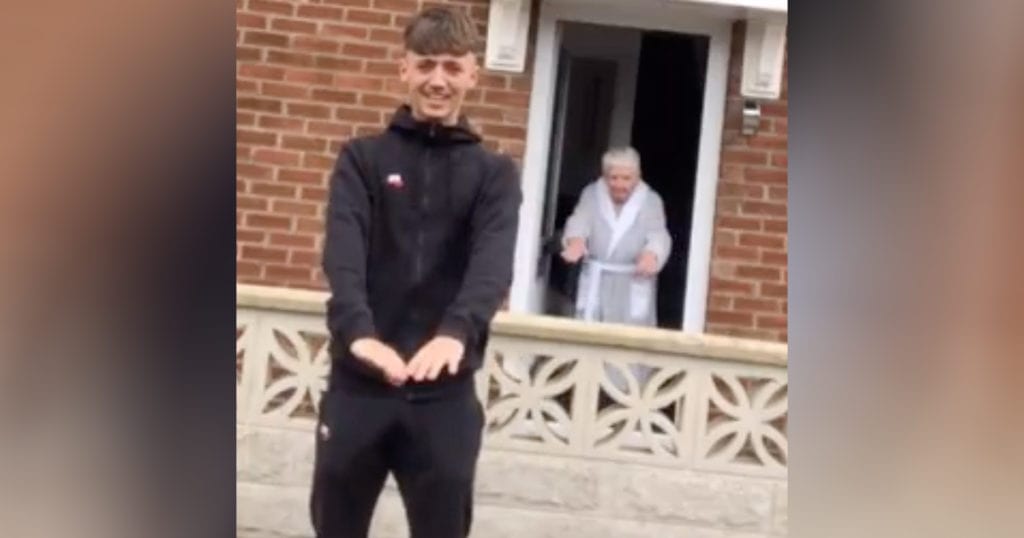 Grandson and grandma break out slick moves for dance challenge