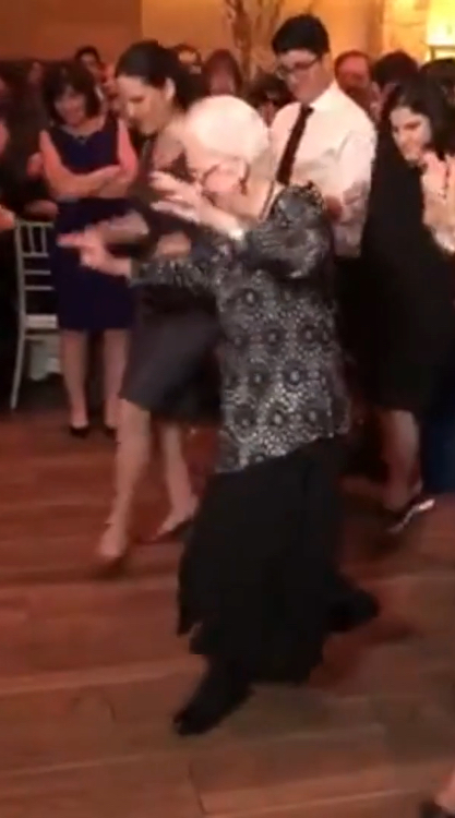 96-year-old grandma shows up the crowd with slick moves
