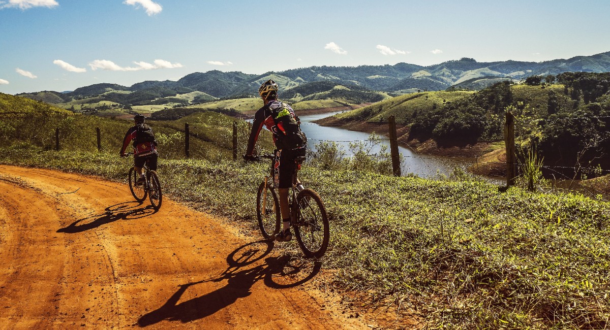 Man captures hilarious moment ostrich chases cyclists down the road