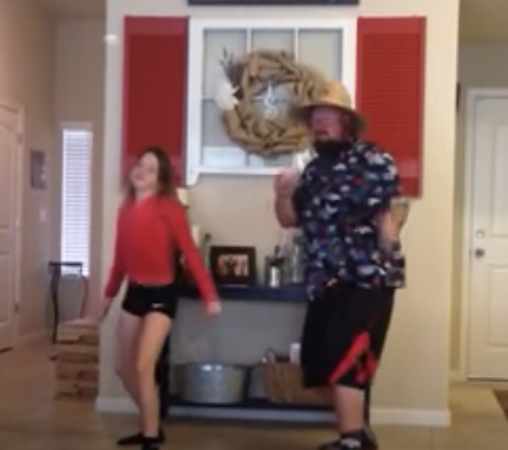 Dad Joins In Dancing With Daughter And Steals The Show