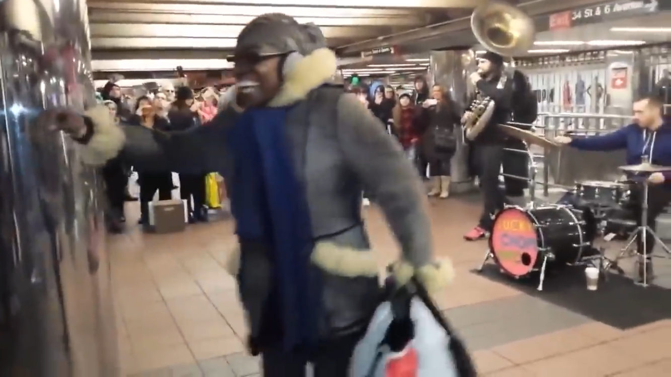 Band steps into subway station, steal the show the show with main stage ...