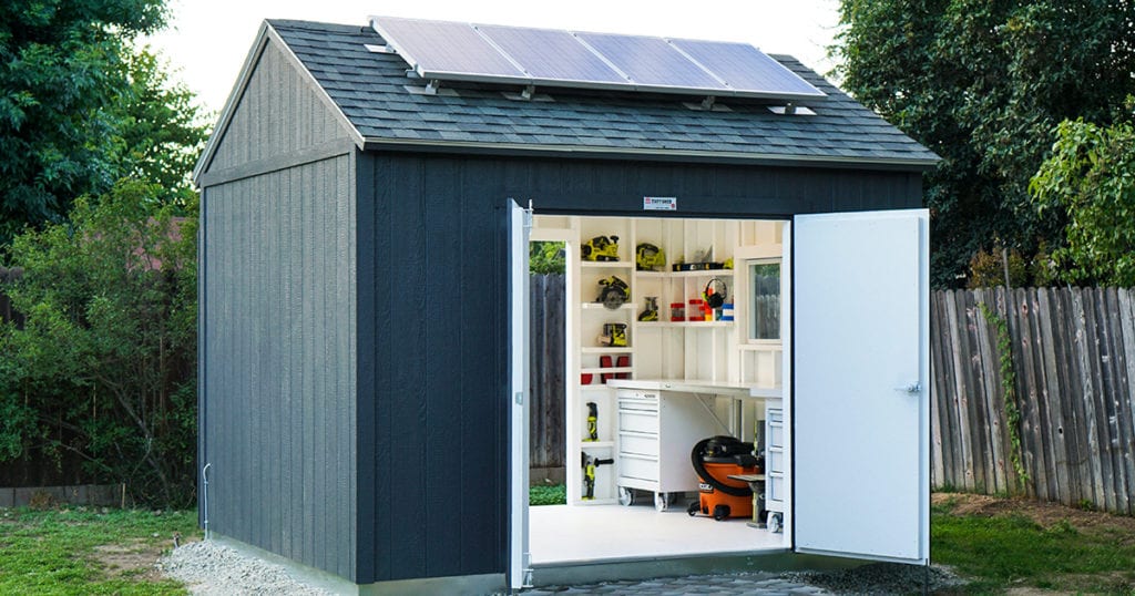 Guy gives step-by-step of how he built a DIY solar-powered workshop
