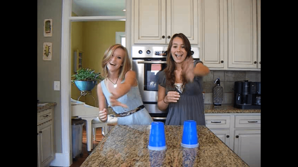 Girls show their musical talent in kitchen with ‘Cup Song’